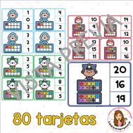 Profes Papel Tijera Contamos en Carnaval del 1 al 20