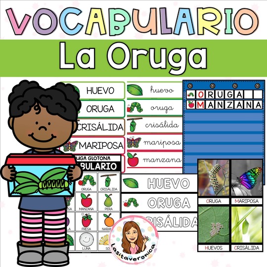 Profes Papel Tijera Paquete La Oruga. Primavera.