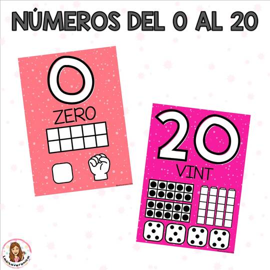 Profes Papel Tijera Carteles con números 0-20. Arcoíris. Decoración el ...