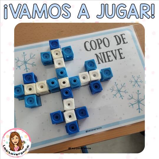 Profes Papel Tijera Policubos en invierno. Winter Mathlink Cubes ...