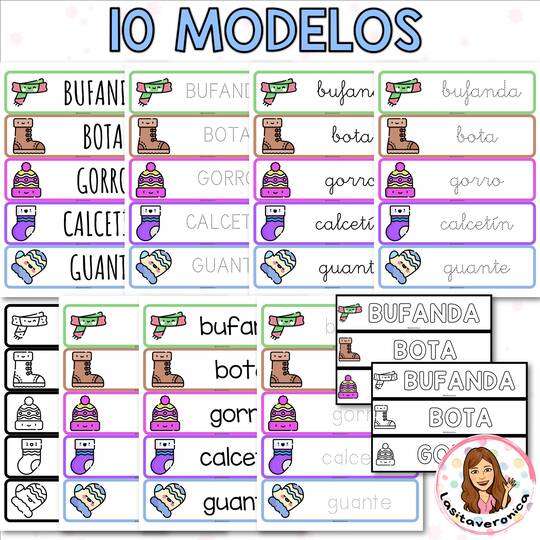 Profes Papel Tijera Vocabulario invierno. Winter vocabulary. January ...