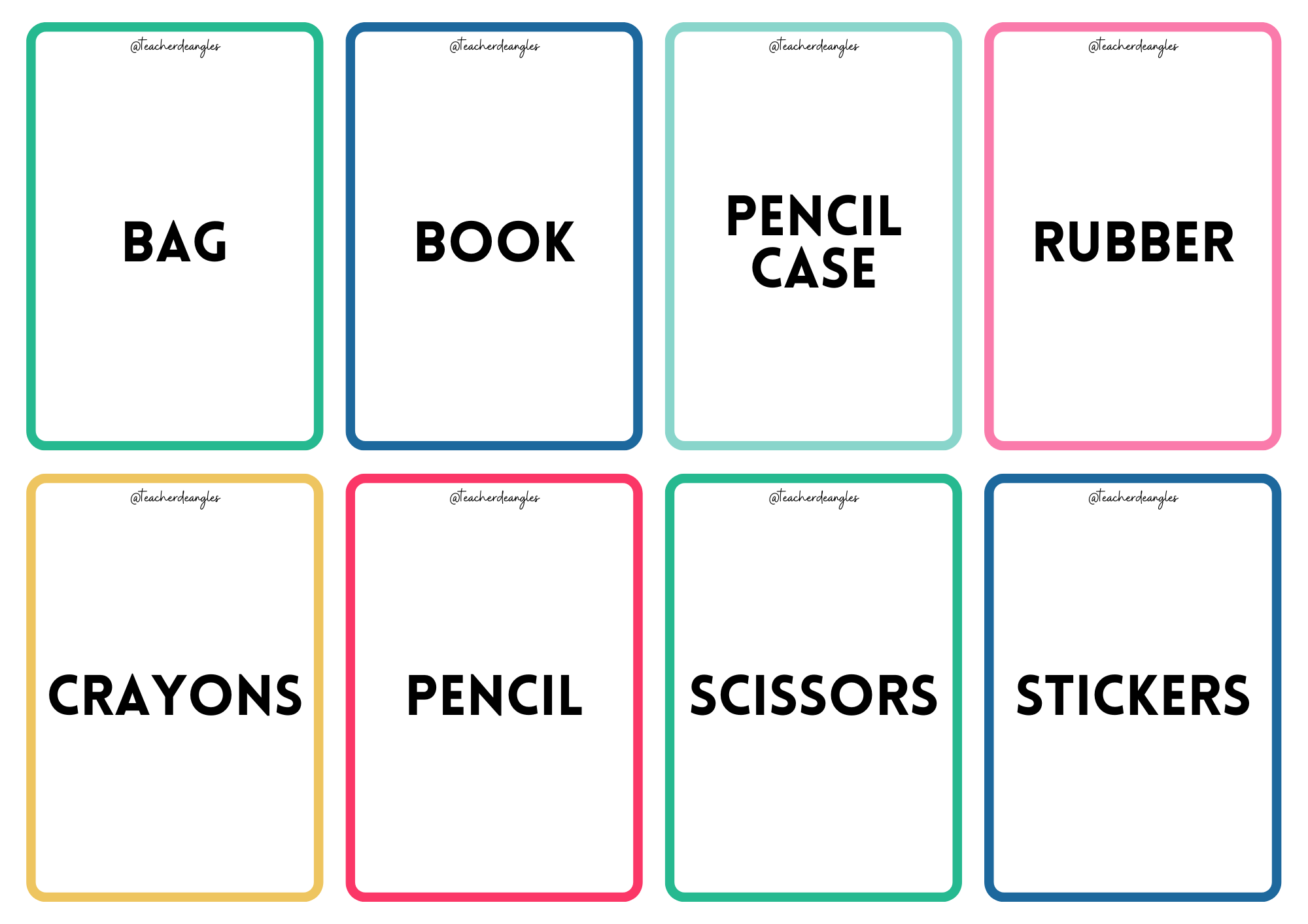 Profes Papel Tijera CLASSROOM OBJECTS LEARNING STATIONS PACK ...