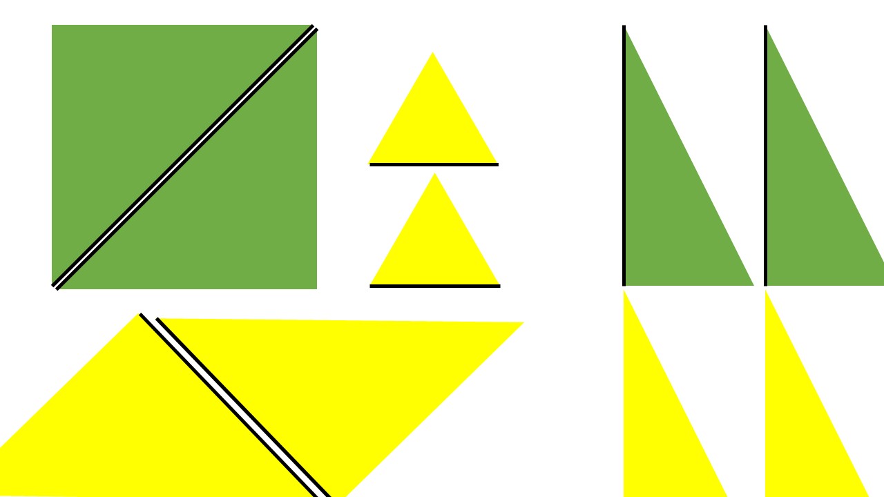 Profes Papel Tijera Triángulos constructores (Montessori)