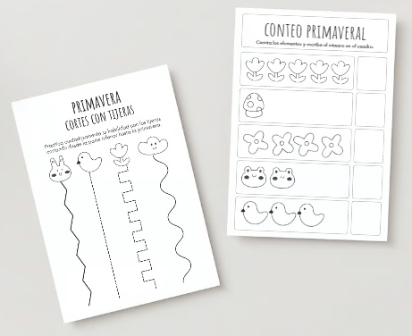 Profes Papel Tijera La primavera: libro de actividades