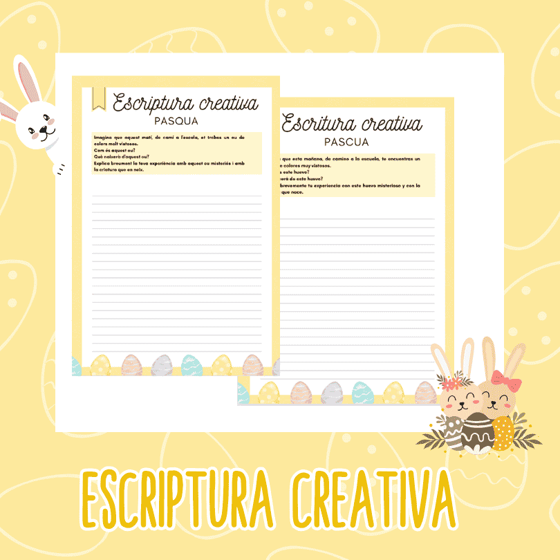 Profes Papel Tijera Escriptura creativa pasqua