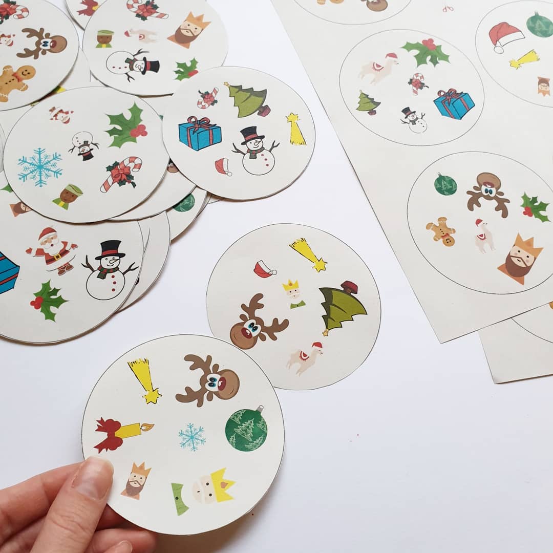 Profes Papel Tijera DOBBLE NAVIDAD