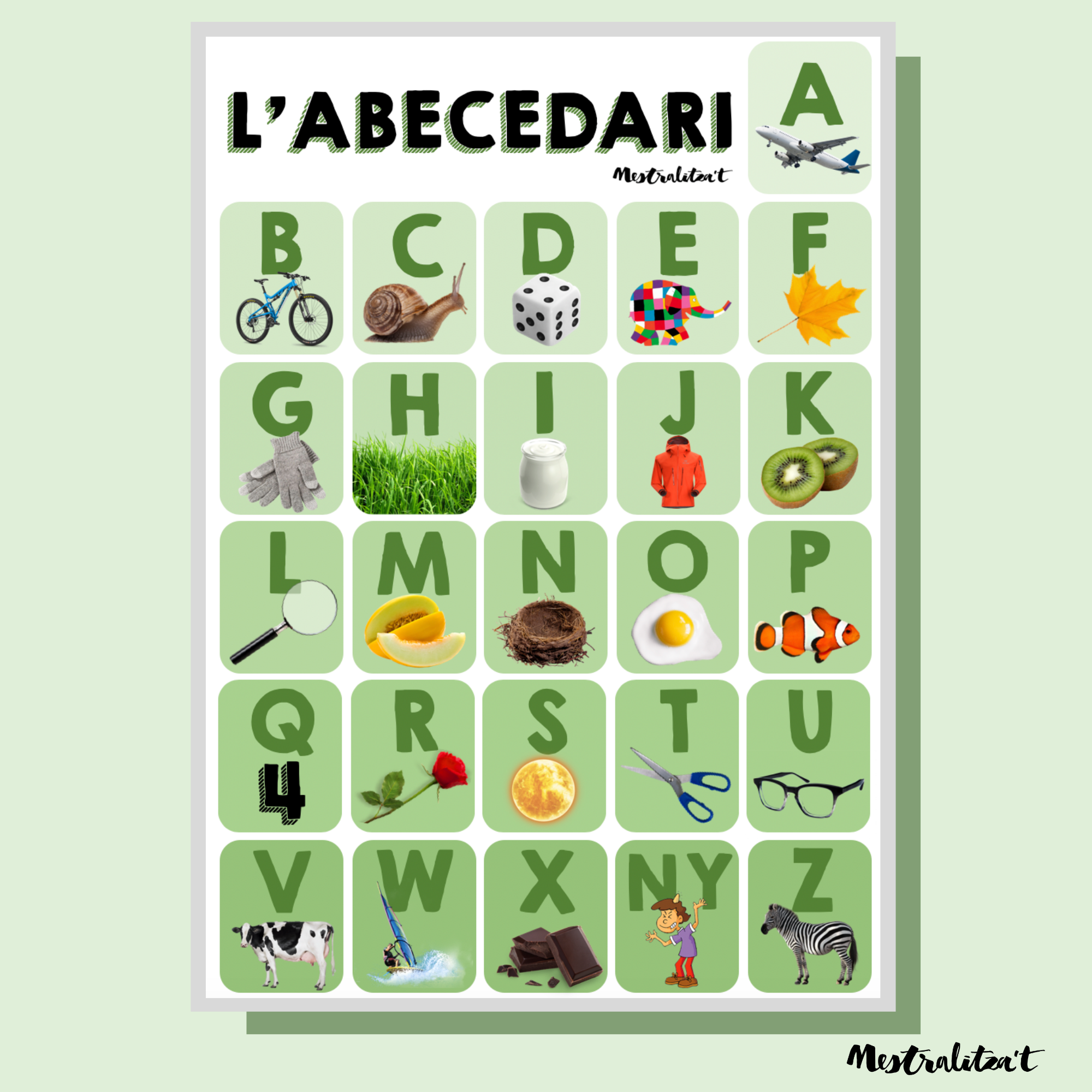 Profes Papel Tijera ABECEDARI D'AULA