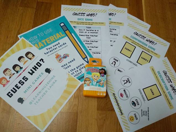 Profes Papel Tijera GUESS WHO CARDS: MINI GAMES