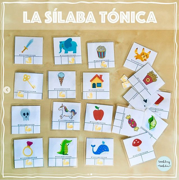 Profes Papel Tijera La sílaba tónica