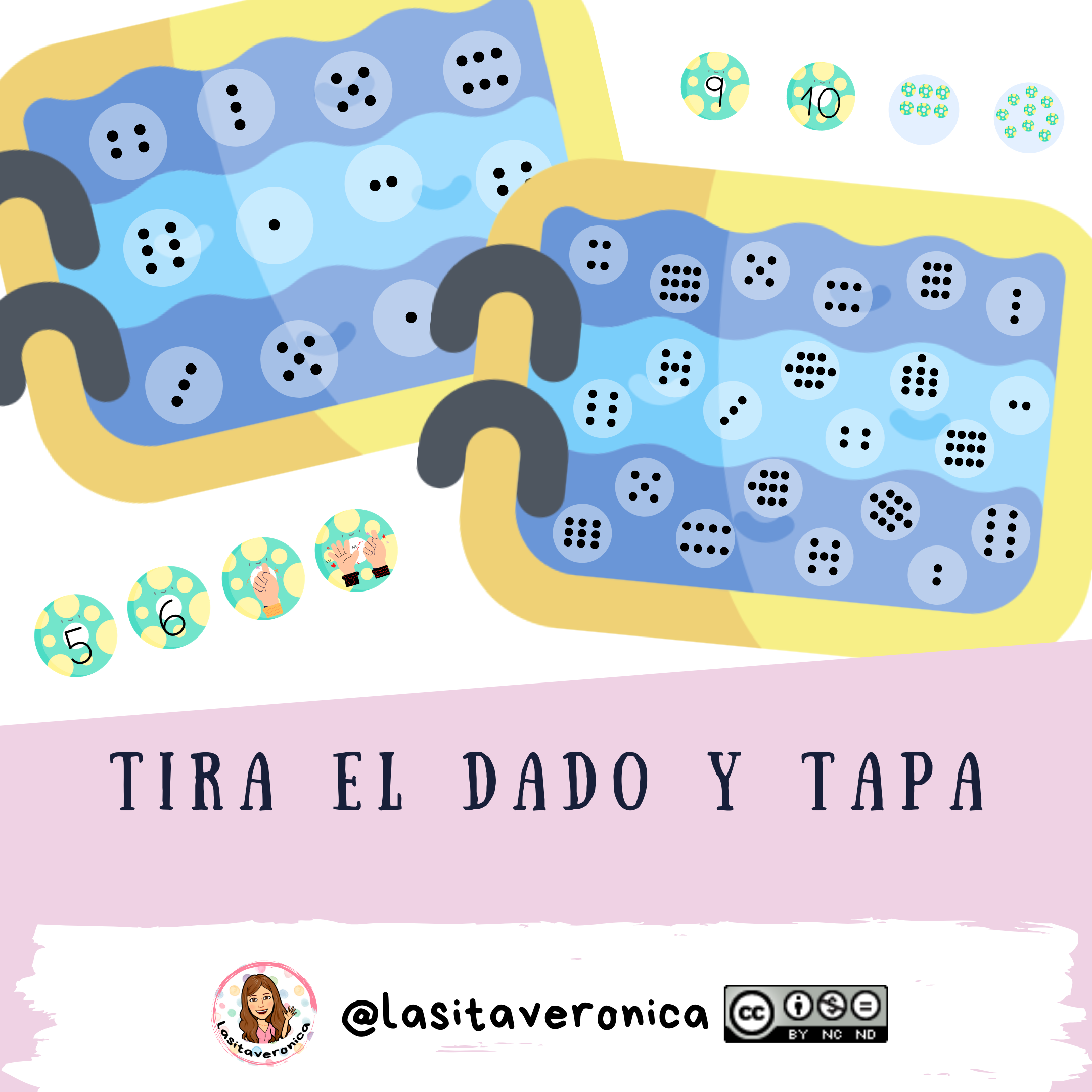 Profes Papel Tijera Tira el dado y tapa / Roll and play