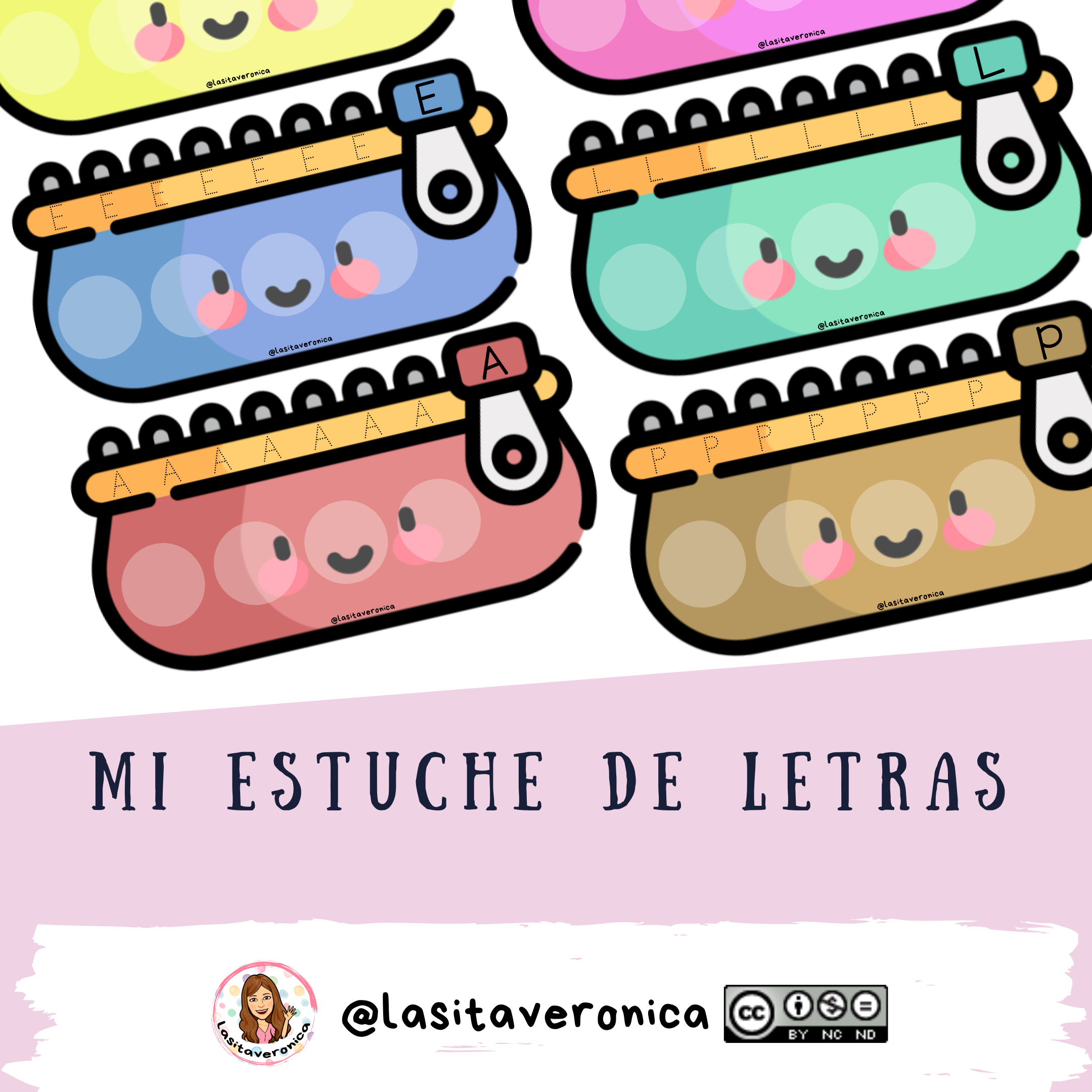 Profes Papel Tijera Mi estuche de letras