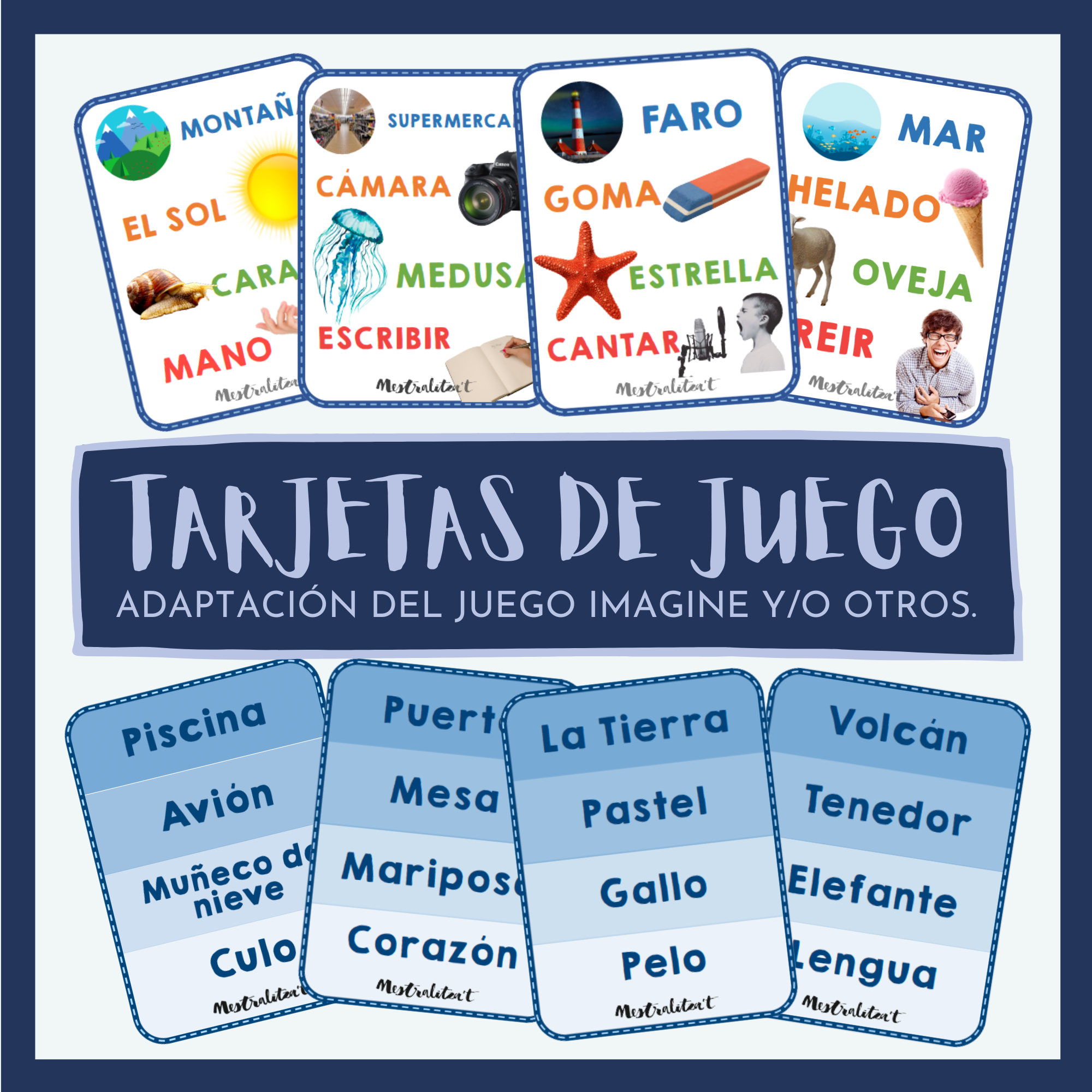 Profes Papel Tijera TARJETAS DE JUEGO
