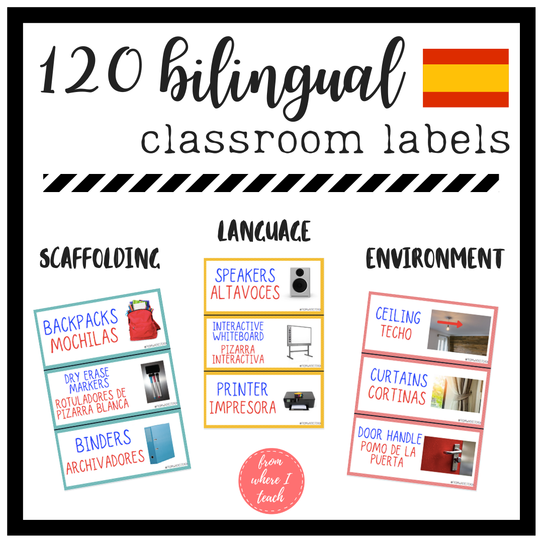 Profes Papel Tijera CAST/ENG - BILINGUAL LABELS