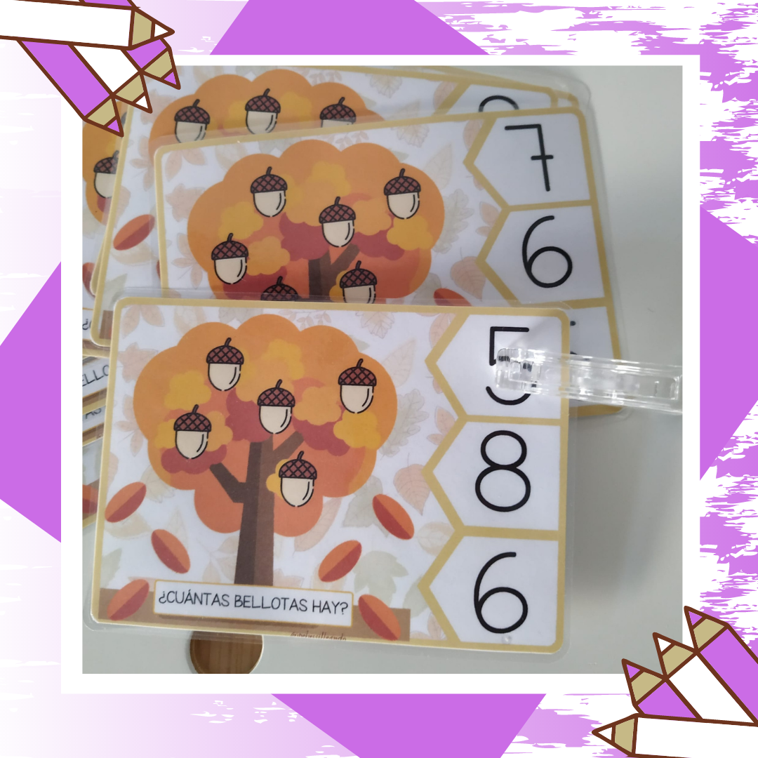 Profes Papel Tijera LLEGÓ EL OTOÑO: MATES DE OTOÑO (CONTEO)