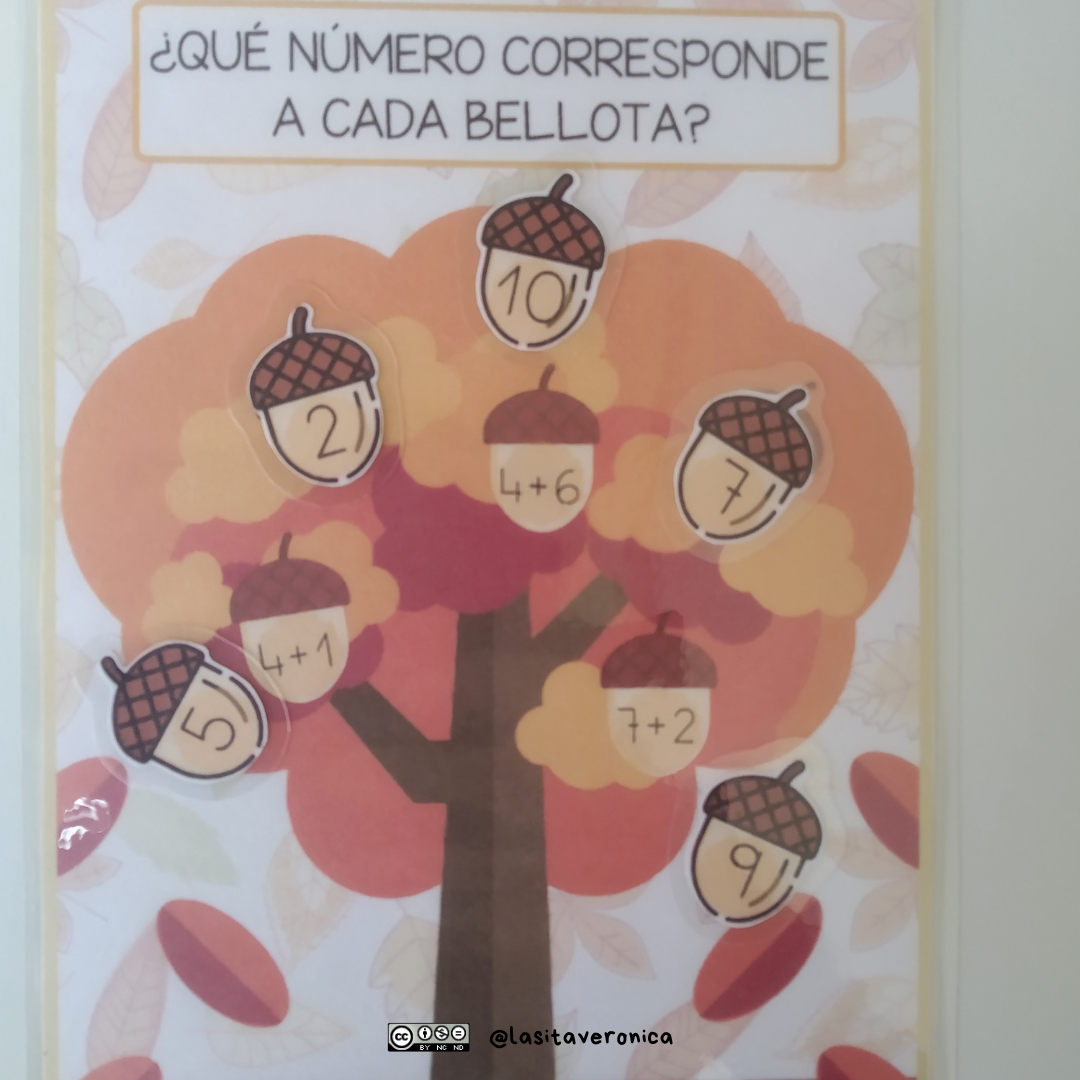 Profes Papel Tijera Sumas en otoño / Add in autumn