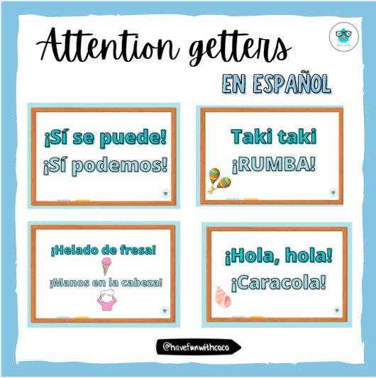 Profes Papel Tijera Attention getters en español