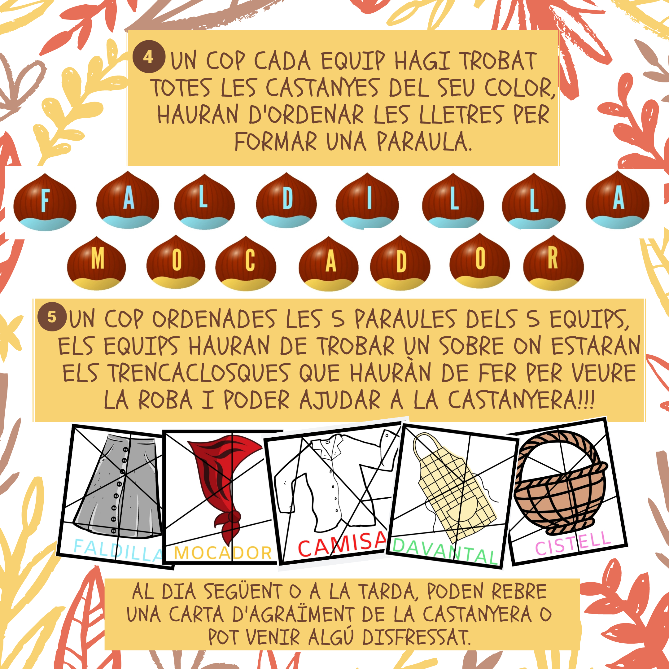 Profes Papel Tijera JOC DE LA CASTANYADA