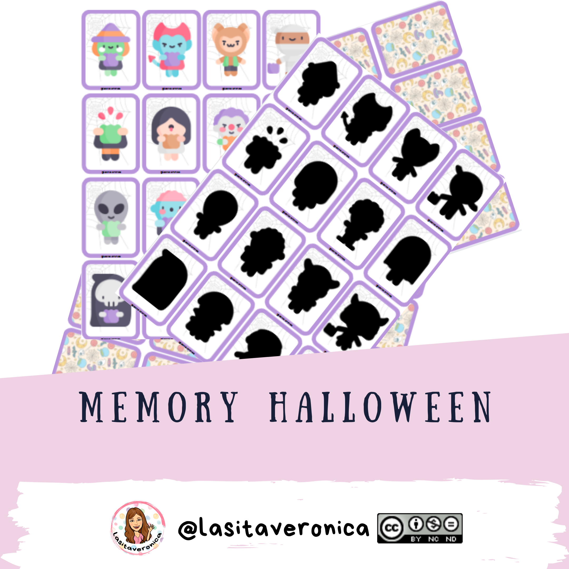Profes Papel Tijera Memory Halloween