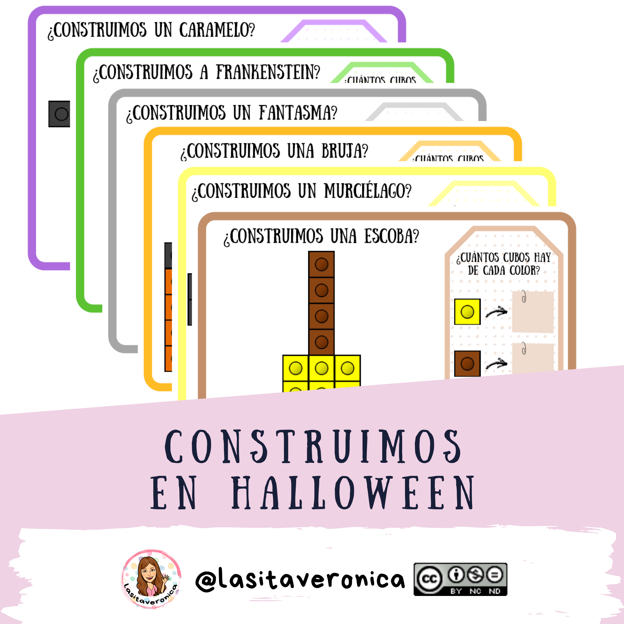 Profes Papel Tijera Construimos con policubos en Halloween / Halloween ...