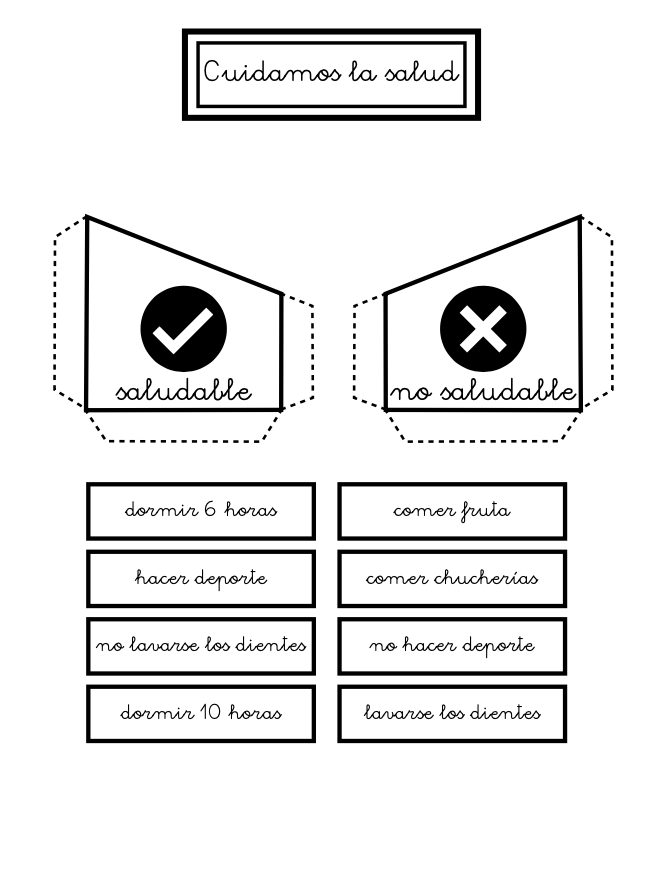Profes Papel Tijera Cuidamos la salud (cuaderno interactivo)