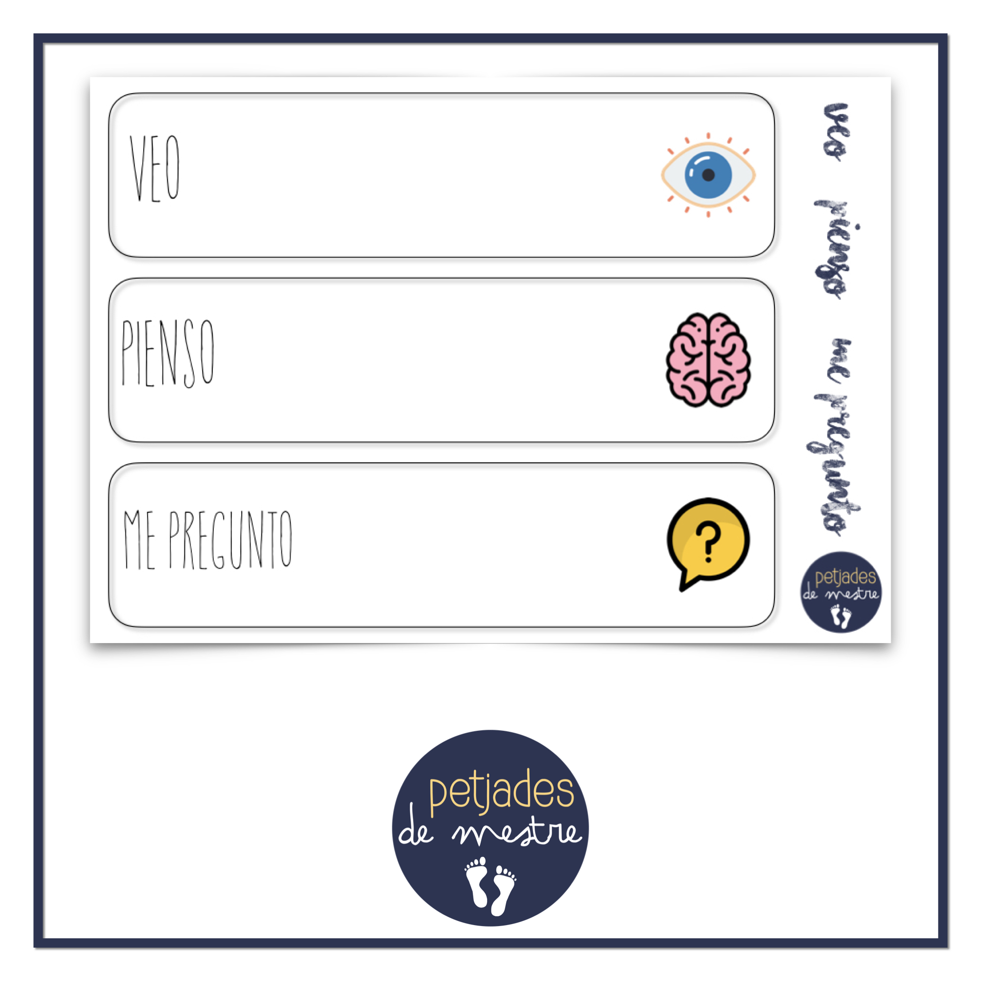 Profes Papel Tijera Rutina de pensamiento: Veo, pienso, me pregunto