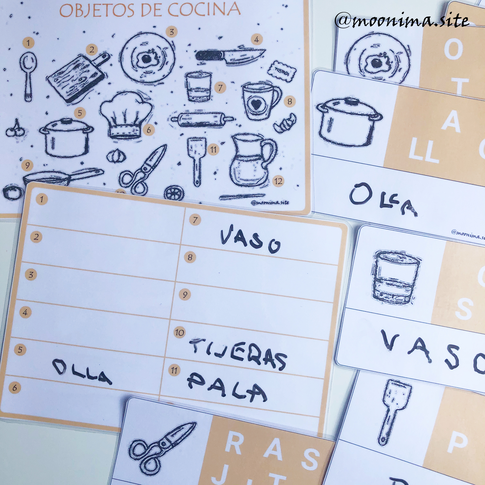 Profes Papel Tijera COMPONEMOS NOMBRES DE OBJETOS DE COCINA