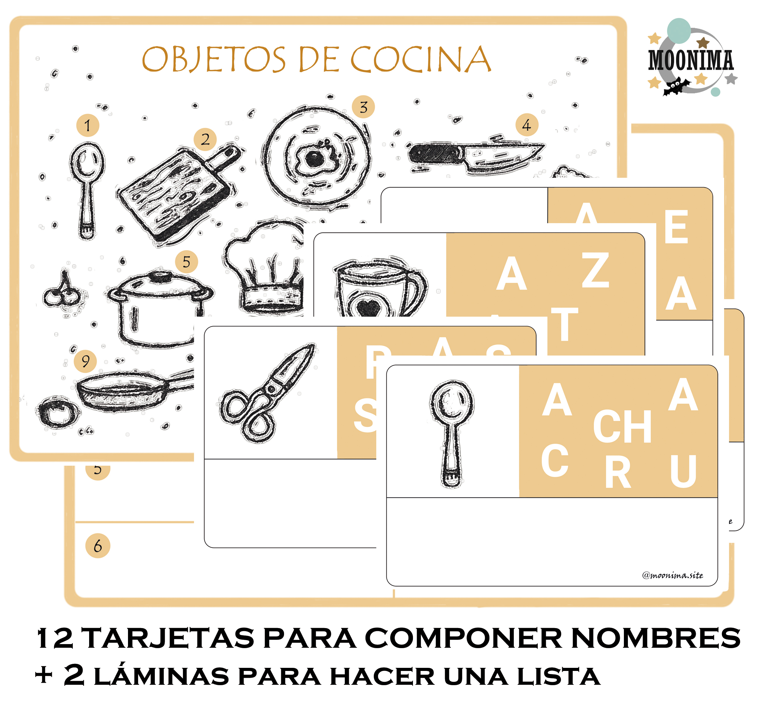 Profes Papel Tijera COMPONEMOS NOMBRES DE OBJETOS DE COCINA