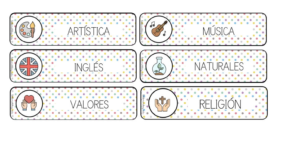 Profes Papel Tijera Etiquetas para el aula.