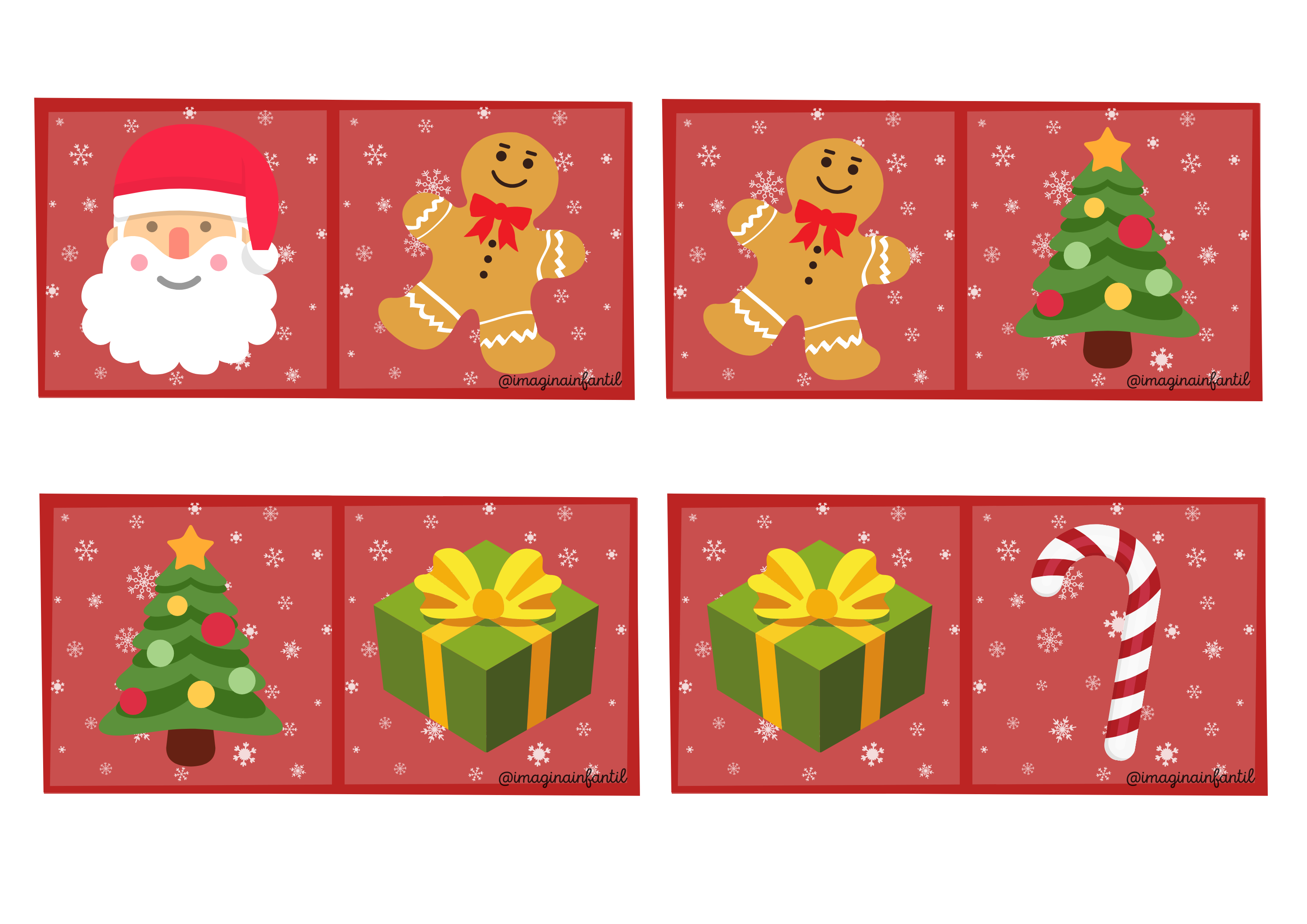 Profes Papel Tijera Dominó - Navidad