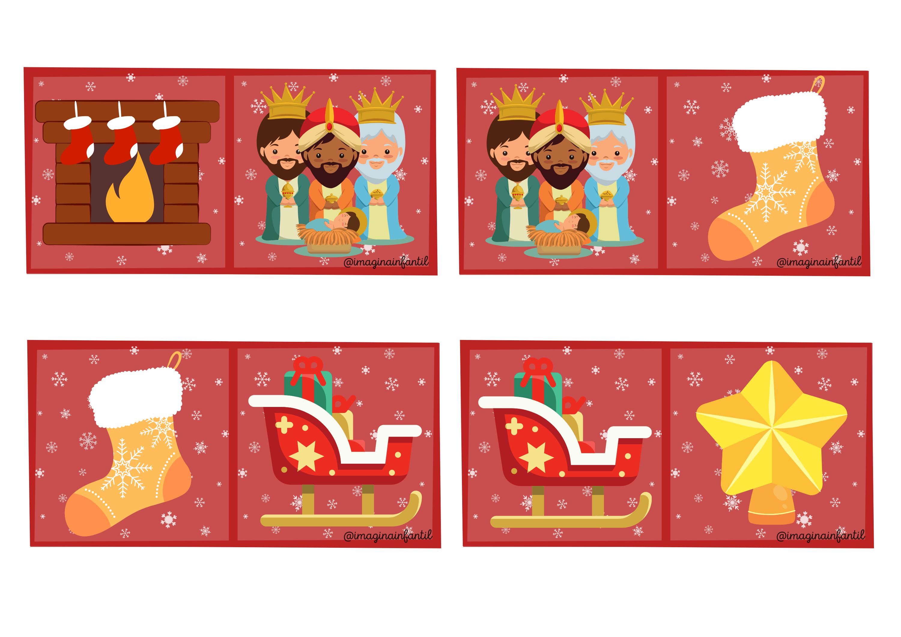 Profes Papel Tijera Dominó - Navidad