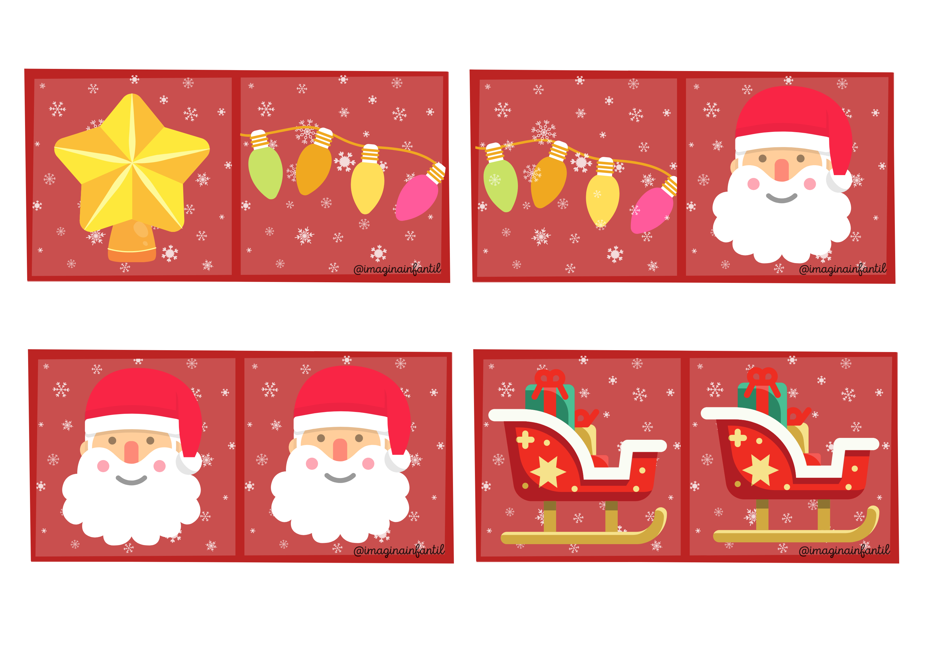 Profes Papel Tijera Dominó - Navidad