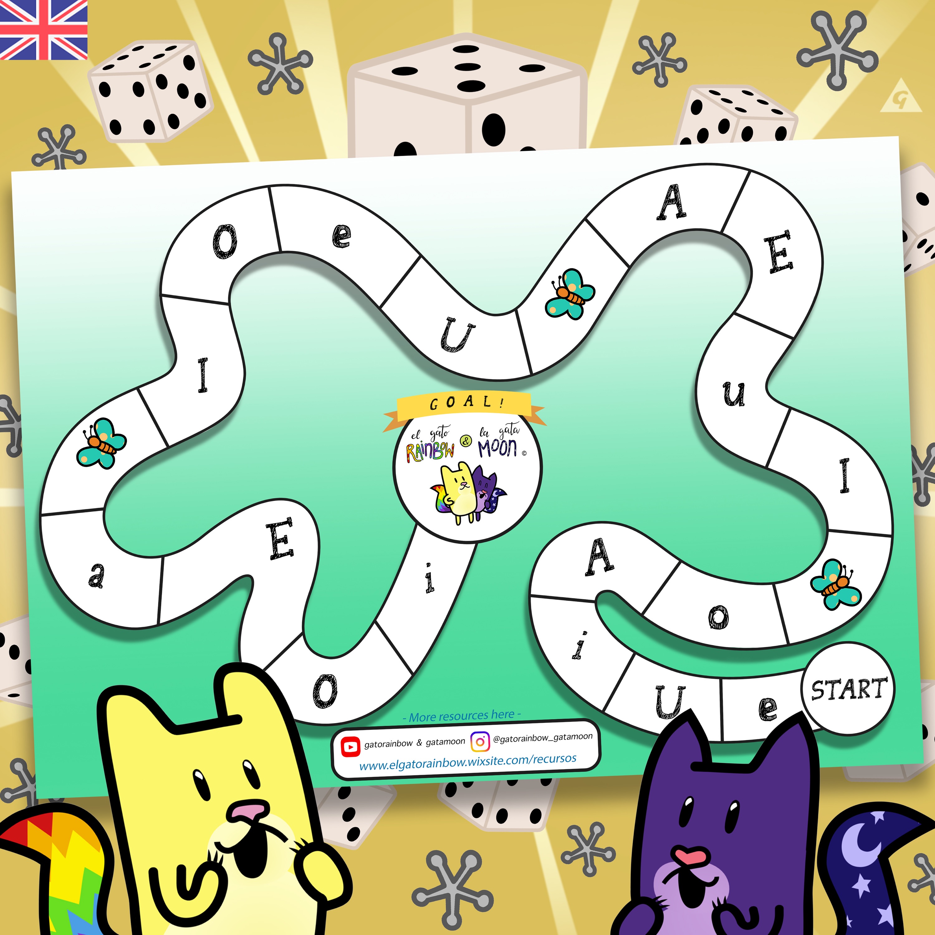 Profes Papel Tijera VOWELS - Board game