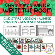 Profes Papel Tijera CHRISTMAS & WINTER: Write the room