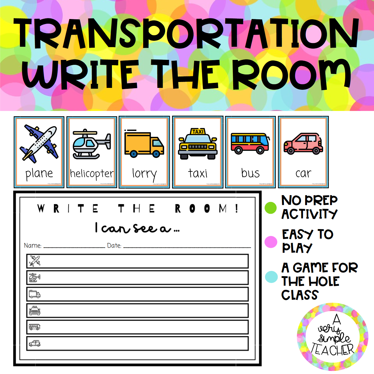 Profes Papel Tijera Transportation Write the room