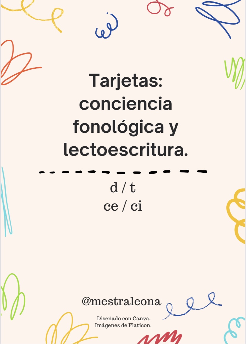 Profes Papel Tijera Tarjetas Conciencia fonológica y lectoescritura (d ...