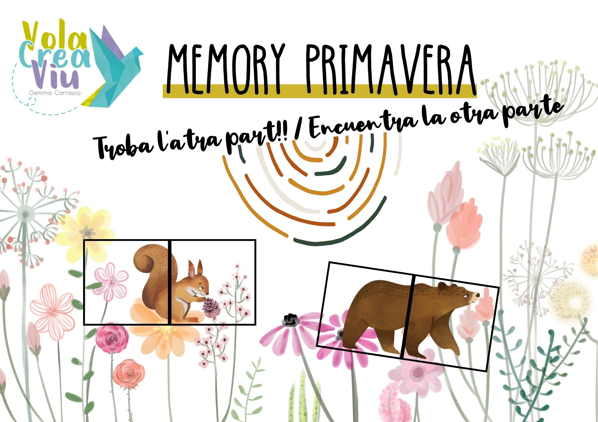 Profes Papel Tijera MEMORY primavera: busca la otra parte (CAST/CAT)