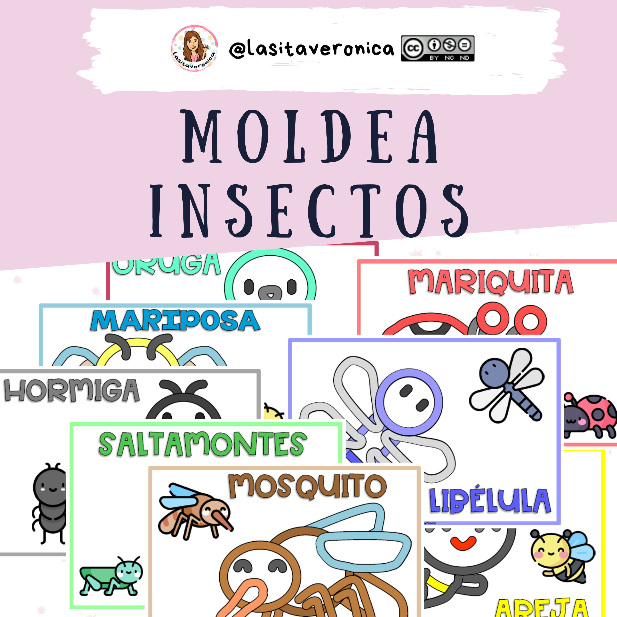 Profes Papel Tijera Modela con plastilina insectos / Spring Playdough ...