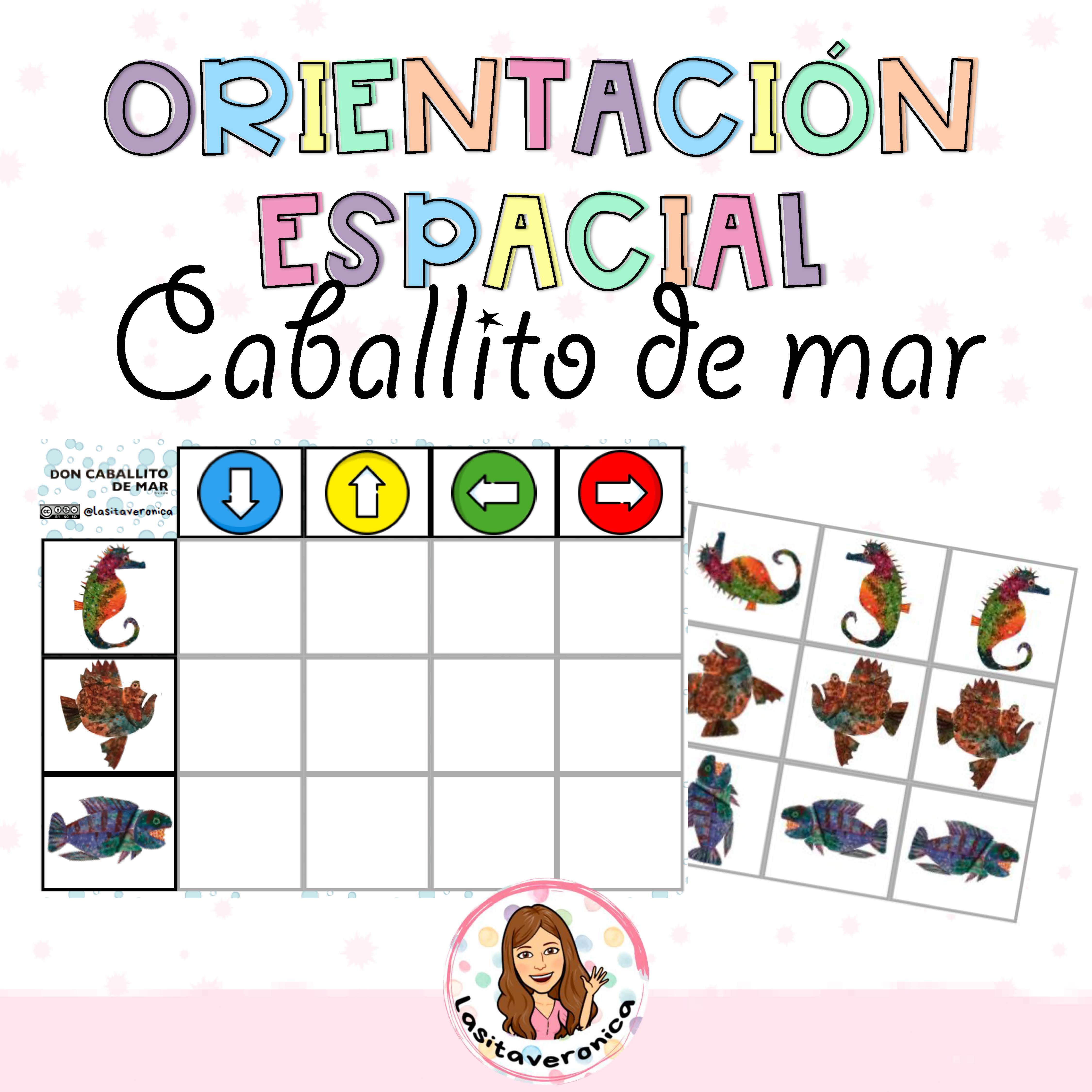 Profes Papel Tijera Orientación espacial caballito de mar / Seahorse ...