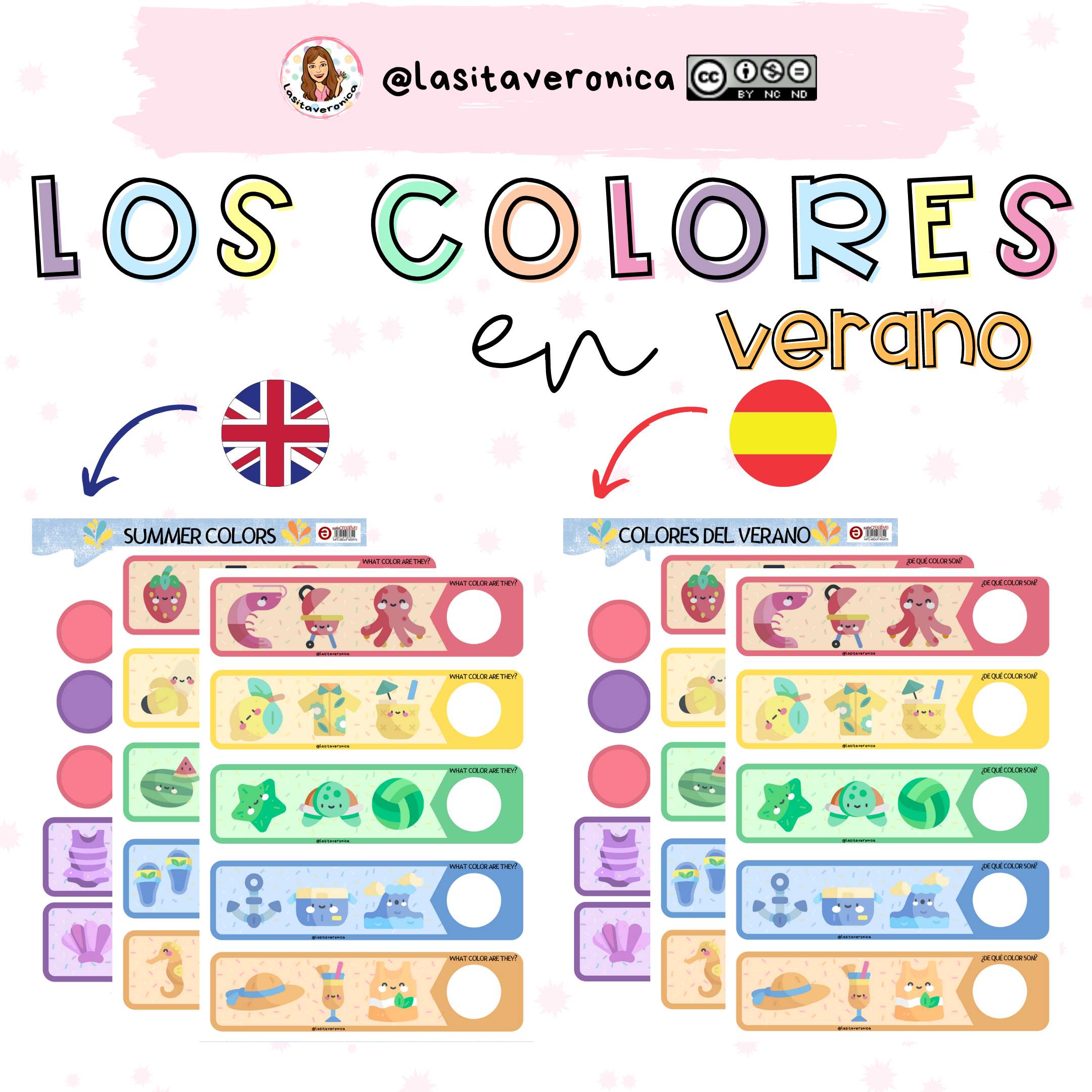 Profes Papel Tijera Los colores en verano / Summer colors