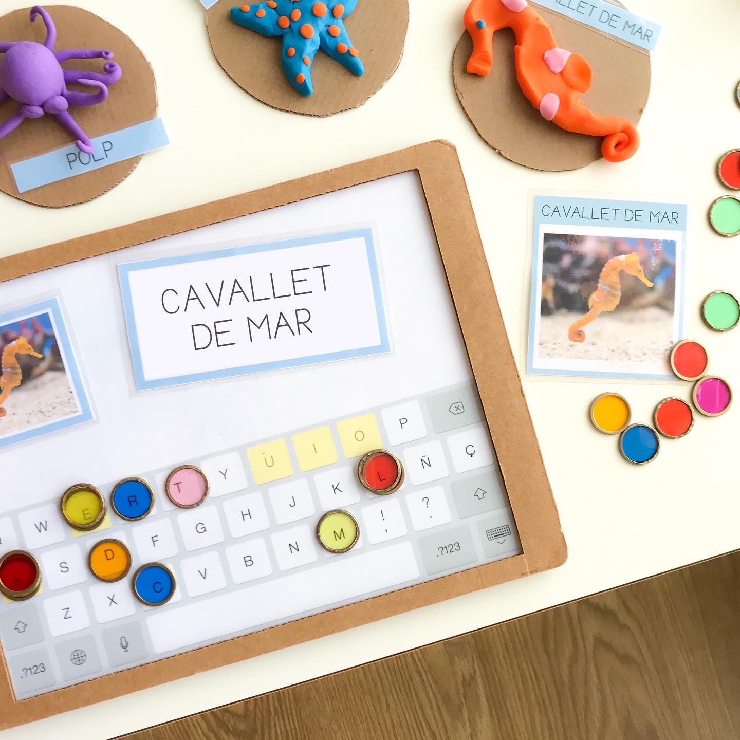 Profes Papel Tijera tarjetas vocabulario marino