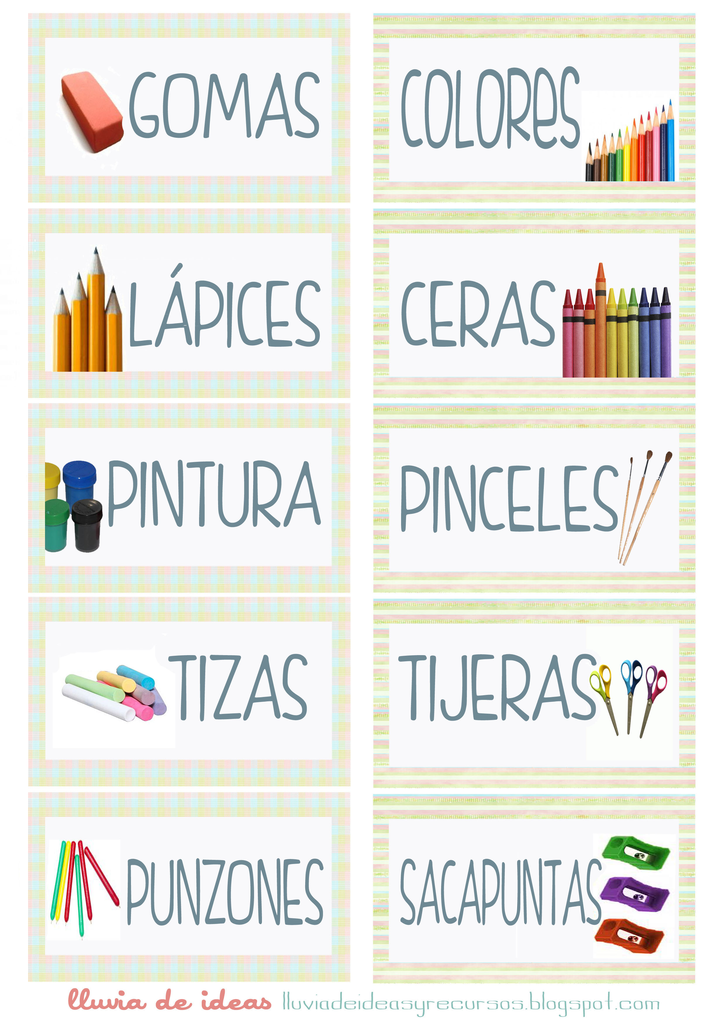 Profes Papel Tijera PACK IMPRIMIBLE DECORA Y ORGANIZA TU AULA