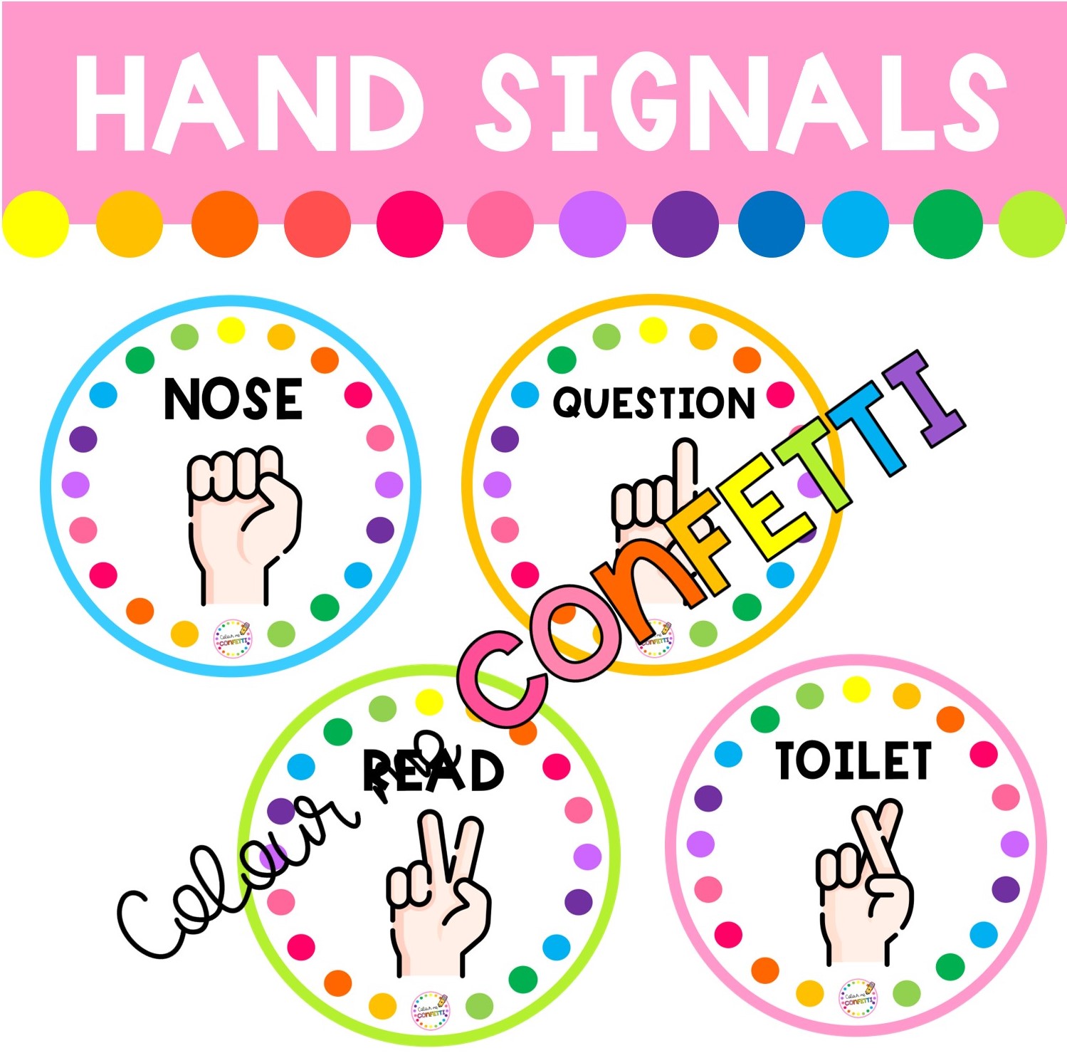Profes Papel Tijera Hand signals - Cards