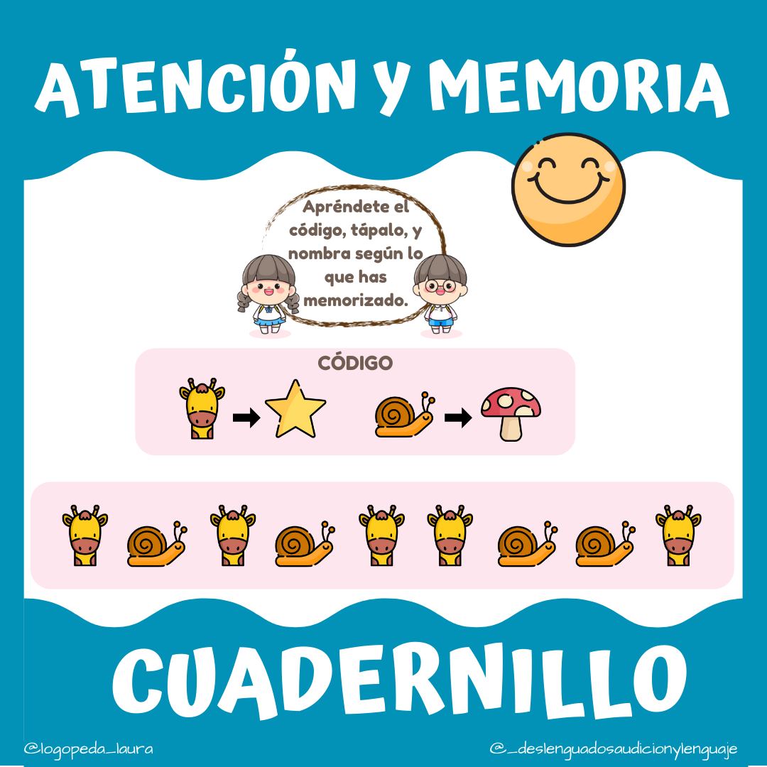 Profes Papel Tijera Cuaderno de atención y memoria.