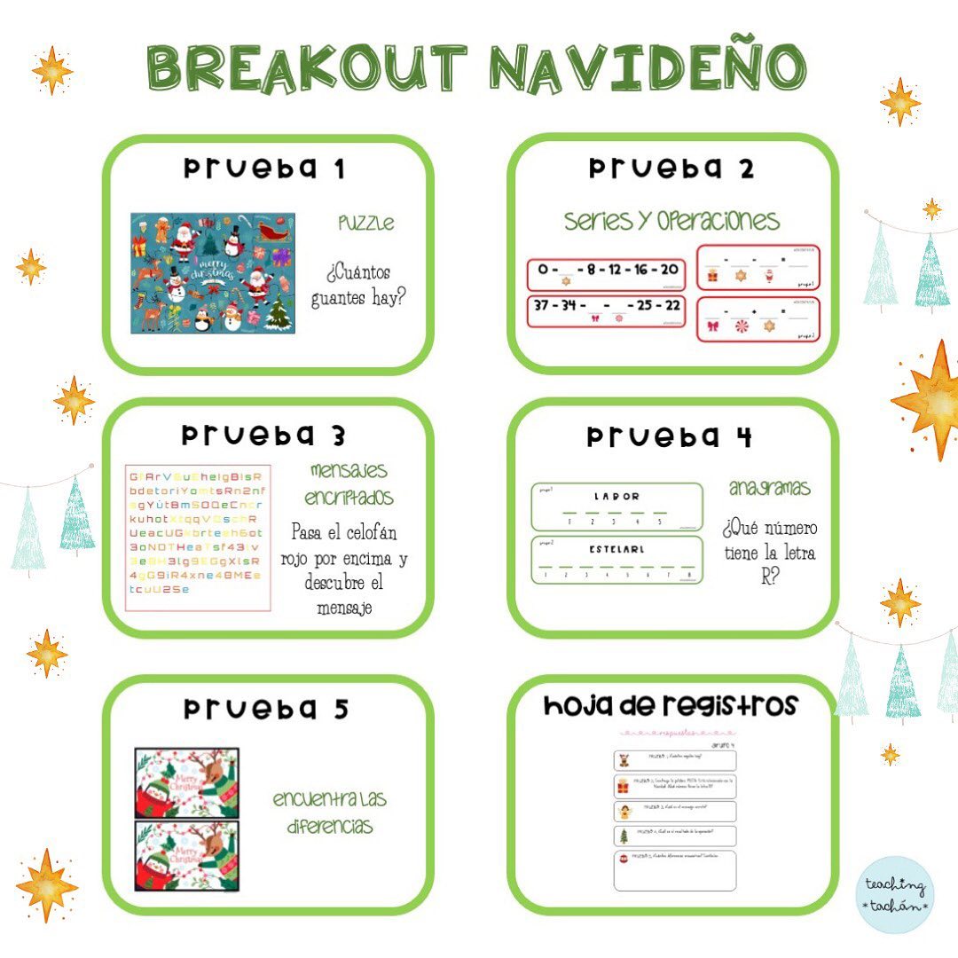 Profes Papel Tijera Breakout Navideño EDITABLE 🌟