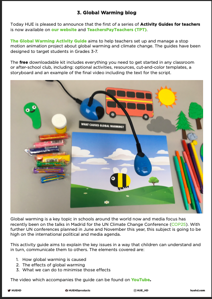 Profes Papel Tijera HUE Activity Guide 1: Global Warming