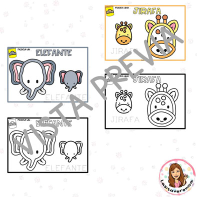 Profes Papel Tijera Plastilina Animales Salvajes