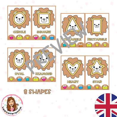 Profes Papel Tijera Lion shapes / Plastilina formas geométricas leones ...