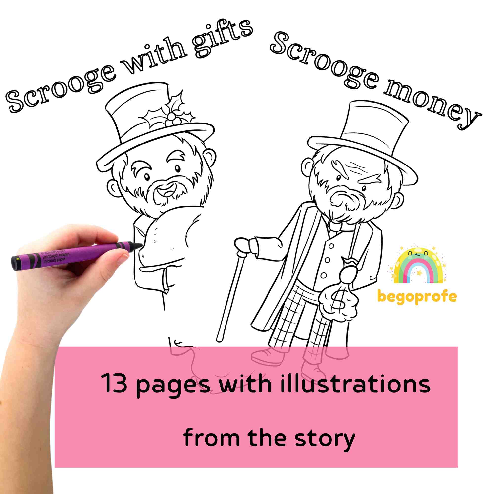 Profes Papel Tijera A Christmas Carol coloring pages | Hans Christian ...